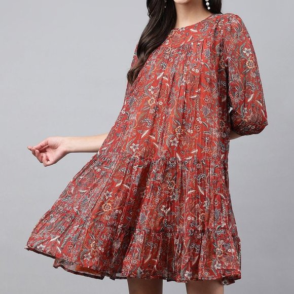 Dresses | Flowy Mini Dress With Lining And Beautiful Floral Pattern And ...